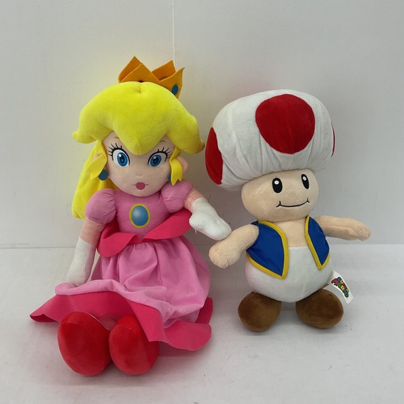 Nintendo | Toys | Nintendo Super Mario Bros Toad Princess Plush Toy Lot ...